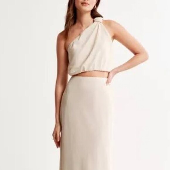 Abercrombie & Fitch | Tops | Crinkle Textured Oneshoulder Set Top ...